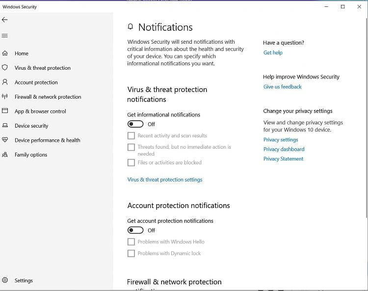 Update Virus protection, notification keeps appearing after turned off ... Update Virus protection, notification keeps appearing after turned off ...