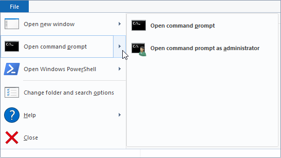 Add Open Command Prompt Tab To File Menu In Windows File Explorer Windows 10 Forums