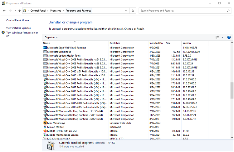 Any Idea Why My Programs And Features Color Scheme Is Messed Up Windows 10 Forums