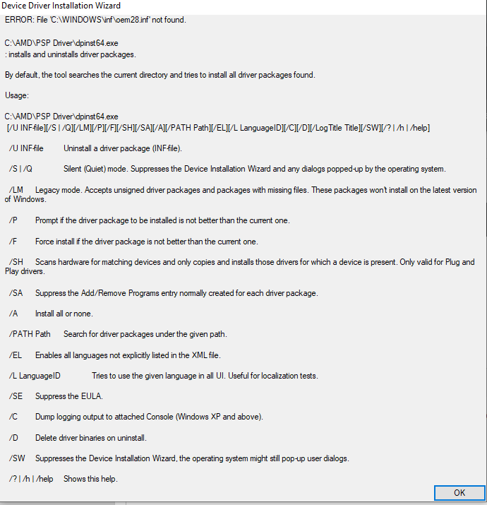 AMD chipset driver installation error (Missing Inf file) - Windows 10 ... AMD chipset driver installation error (Missing Inf file) - Windows 10 ...