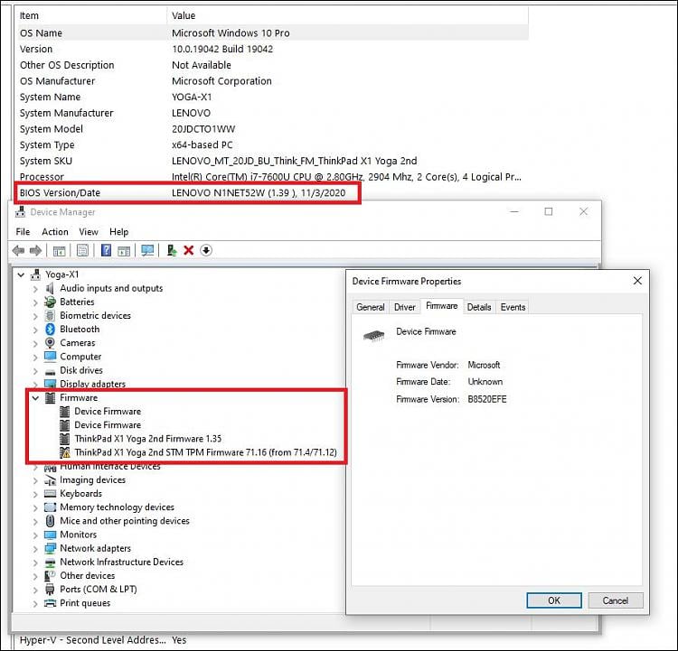 1909 has a BIOS firmware update feature built into the Device Manager ... 1909 has a BIOS firmware update feature built into the Device Manager ...