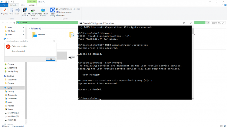 Unable to Access Local Disks (C:) and (D:) Solved - Windows 10 Forums Unable to Access Local Disks (C:) and (D:) Solved - Windows 10 Forums