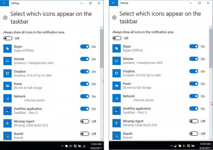 Taskbar system/app icons hidden/disappear, icons limited? - Windows 10 ... Taskbar system/app icons hidden/disappear, icons limited? - Windows 10 ...