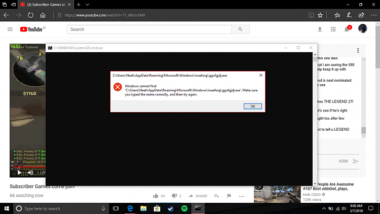 Keep getting random CMD Pops - Windows 10 Forums Keep getting random CMD Pops - Windows 10 Forums