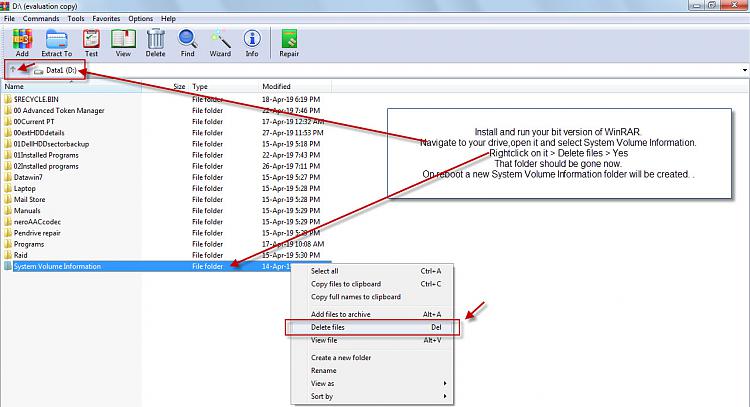 Can I Delete System Volume Information In D Drive Manually Windows 10 Forums