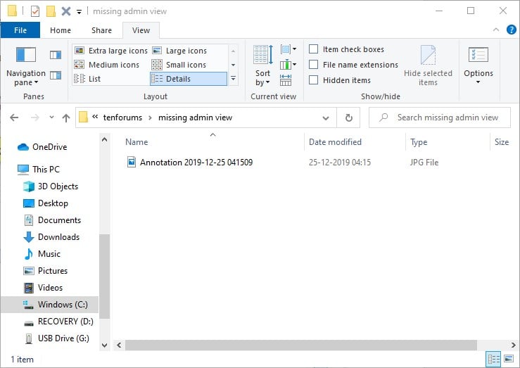 Run As Administrator View In File Explorer Missing Solved Windows 10 Forums