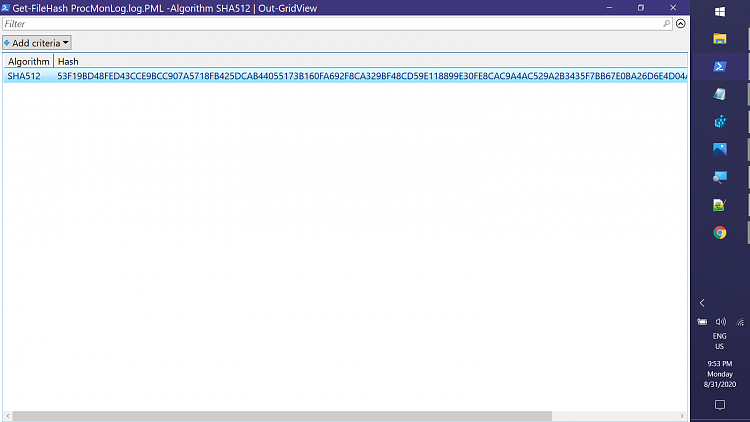 Hashing In Powershell Output To A Text File Solved Windows 10 Forums