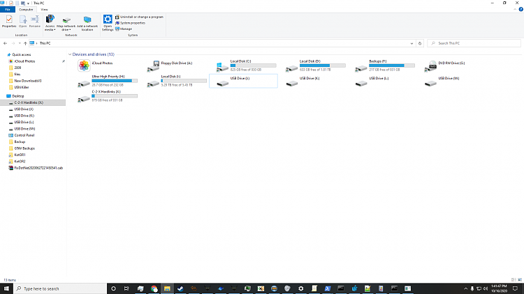 File Explorer Missing Various Locations Shortcuts In Navigation Pane