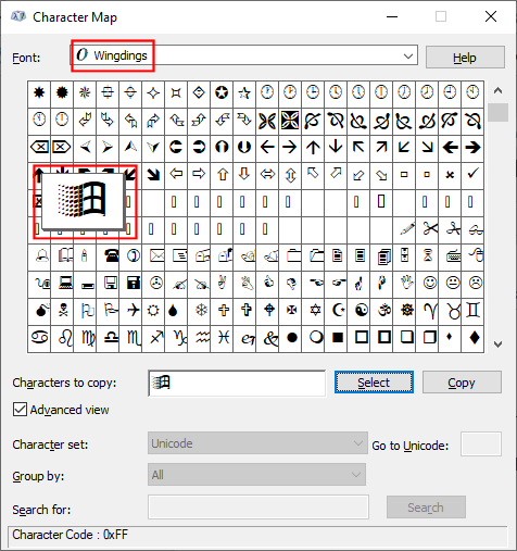 Does One Of The Fonts In Windows 10 Contain The Windows Logo Solved Windows 10 Forums