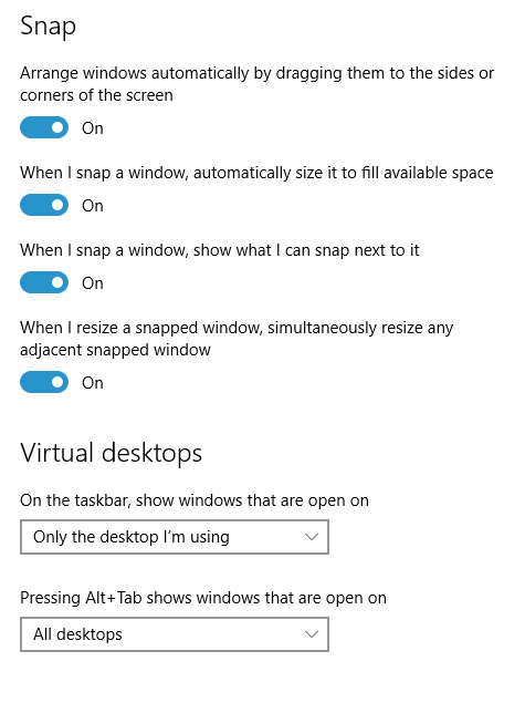 Windows Snapping Keyboard Shortcut Hotkeys Not Working Windows 10 Forums