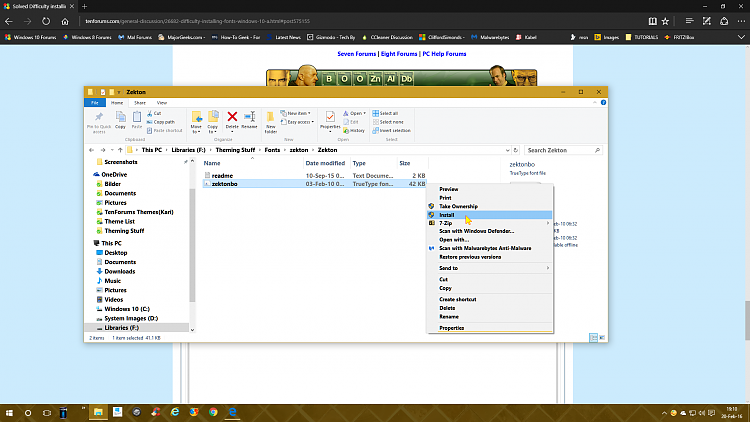 Difficulty installing fonts in windows 10 Solved - Windows 10 Forums Difficulty installing fonts in windows 10 Solved - Windows 10 Forums