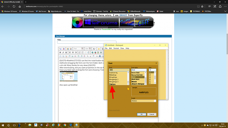 Difficulty installing fonts in windows 10 Solved - Windows 10 Forums Difficulty installing fonts in windows 10 Solved - Windows 10 Forums