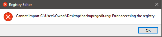 Cannot Import Error Accessing The Registry Solved Windows 10 Forums