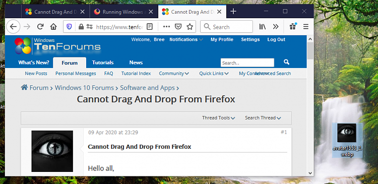 Cannot Drag And Drop From Firefox - Windows 10 Forums Cannot Drag And Drop From Firefox - Windows 10 Forums