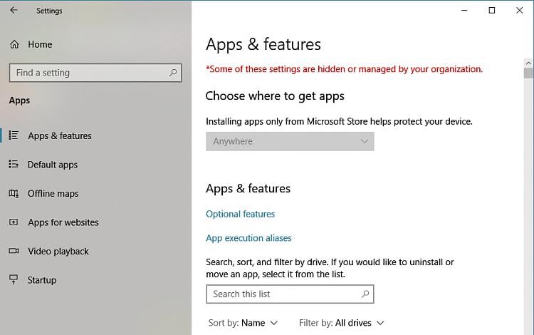 Some Settings are Hidden or Managed by Your Organization - Windows 10 ... Some Settings are Hidden or Managed by Your Organization - Windows 10 ...