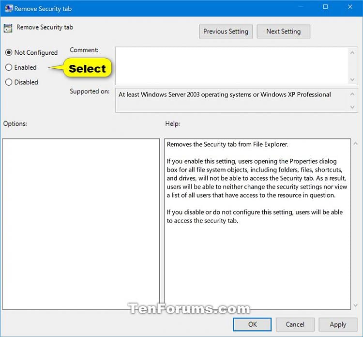 Remove Security Tab In Files And Folders Properties In Windows 10 Tutorials