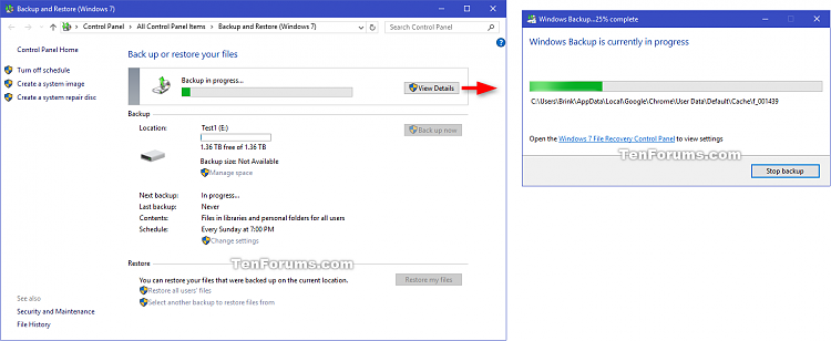 Setup Windows Backup In Windows 10 Tutorials