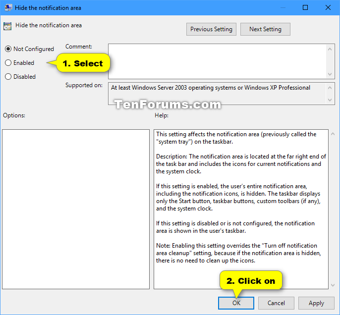 Add or Remove Notification Area on Taskbar in Windows 10 | Tutorials Add or Remove Notification Area on Taskbar in Windows 10 | Tutorials