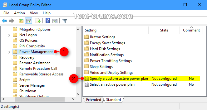 Specify Default Active Power Plan in Windows 10 | Tutorials Specify Default Active Power Plan in Windows 10 | Tutorials