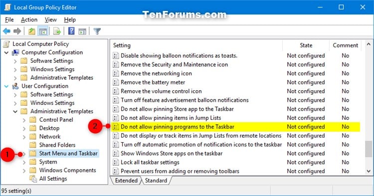 Enable or Disable Pin and Unpin Apps on Taskbar in Windows | Tutorials Enable or Disable Pin and Unpin Apps on Taskbar in Windows | Tutorials