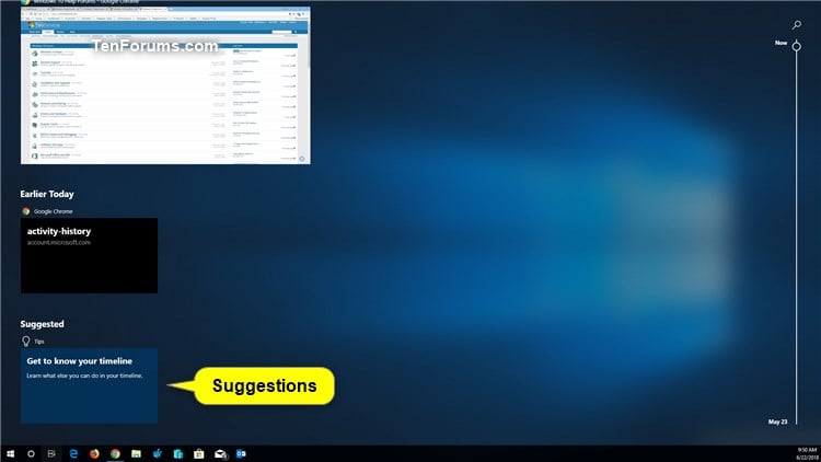Turn On or Off Timeline Suggestions in Windows 10 | Tutorials Turn On or Off Timeline Suggestions in Windows 10 | Tutorials