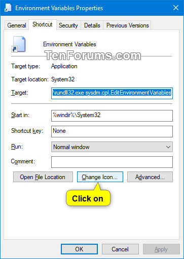 Create Environment Variables Shortcut in Windows | Tutorials Create Environment Variables Shortcut in Windows | Tutorials