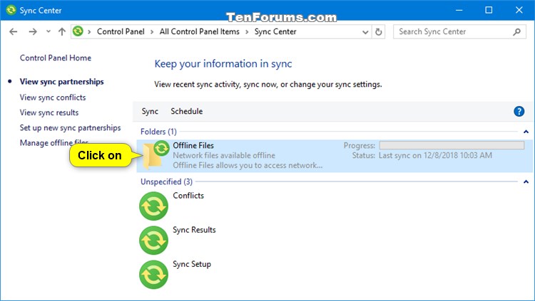 Manually Sync Offline Files in Windows | Tutorials Manually Sync Offline Files in Windows | Tutorials