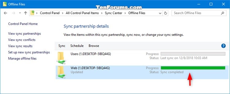 Manually Sync Offline Files in Windows | Tutorials Manually Sync Offline Files in Windows | Tutorials