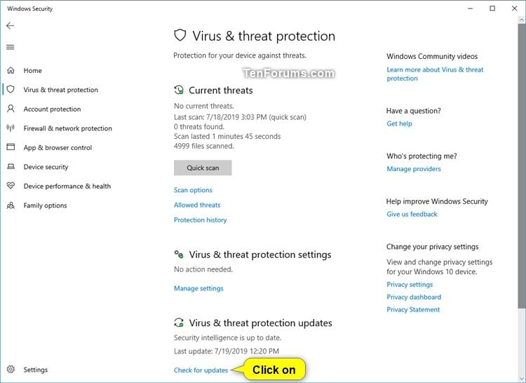 Update Security Intelligence Definition for Windows Defender Antivirus ... Update Security Intelligence Definition for Windows Defender Antivirus ...