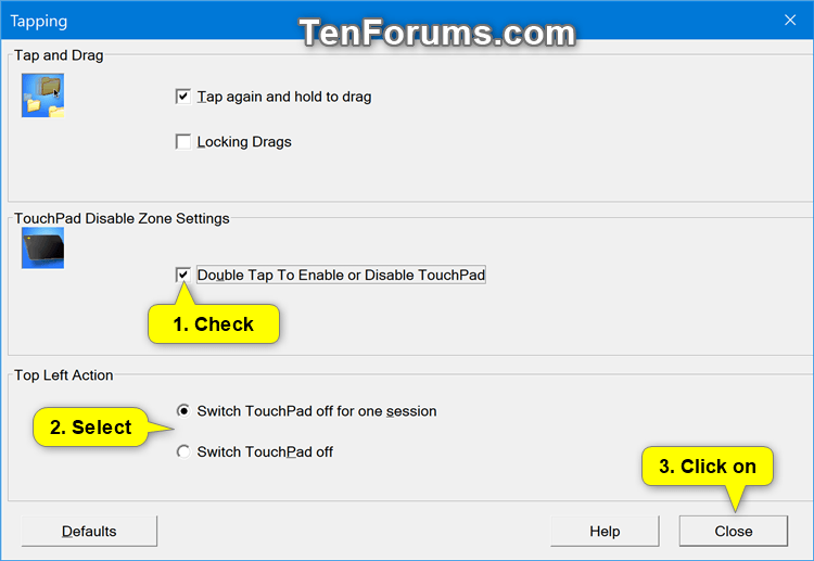 Enable or Disable Double Tap to Enable or Disable Touchpad in Windows ... Enable or Disable Double Tap to Enable or Disable Touchpad in Windows ...
