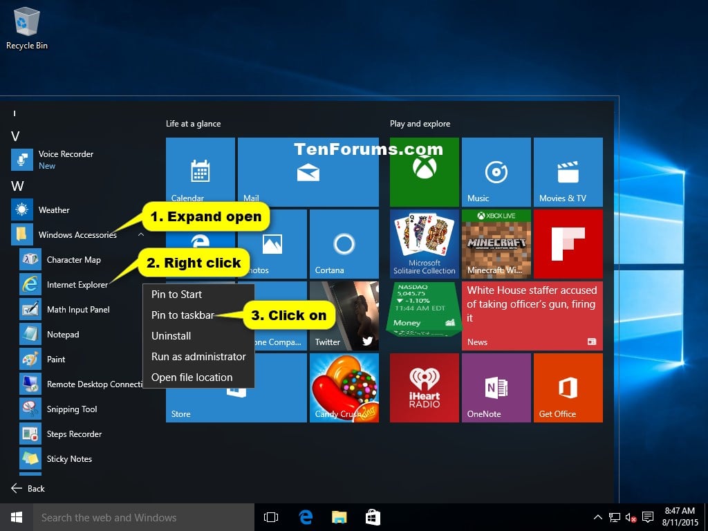 Open Internet Explorer in Windows 10 | Tutorials Open Internet Explorer in Windows 10 | Tutorials