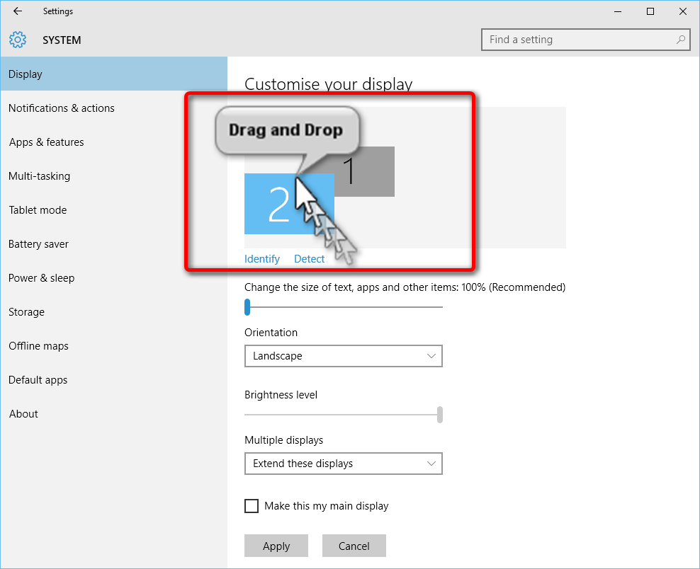 Multiple Displays - Change Settings and Layout in Windows 10 | Tutorials Multiple Displays - Change Settings and Layout in Windows 10 | Tutorials