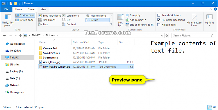 Show or Hide Preview Pane in File Explorer in Windows 10 | Tutorials Show or Hide Preview Pane in File Explorer in Windows 10 | Tutorials