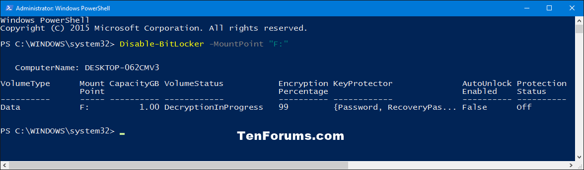 Turn On or Off BitLocker for Fixed Data Drives in Windows 10 | Tutorials Turn On or Off BitLocker for Fixed Data Drives in Windows 10 | Tutorials