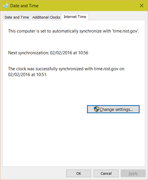 Synchronize Clock With An Internet Time Server In Windows 10 Page 2 Tutorials