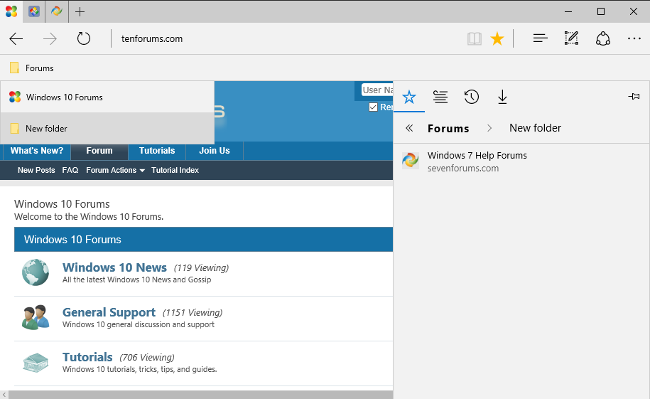 Create or Delete Folder on Microsoft Edge Favorites Bar | Tutorials Create or Delete Folder on Microsoft Edge Favorites Bar | Tutorials