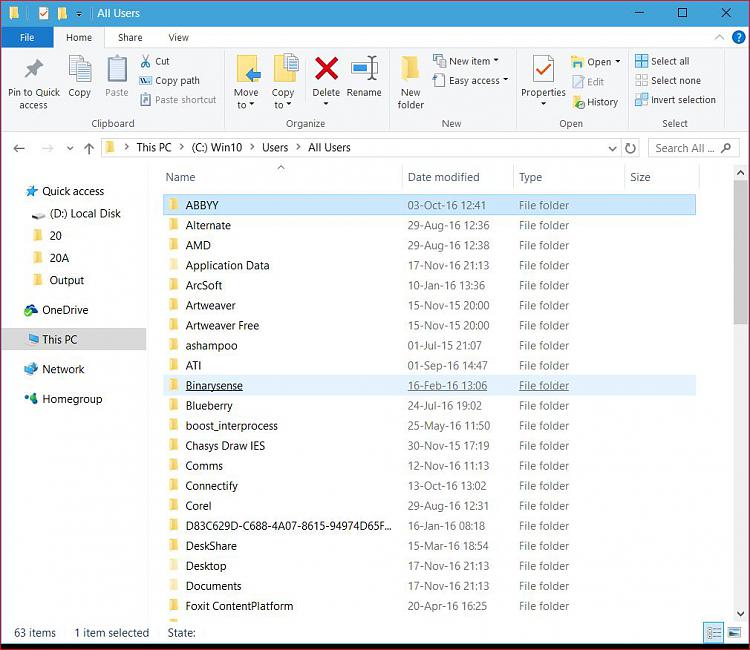 Unable to see folder C:\users\all users - Windows 10 Forums Unable to see folder C:\users\all users - Windows 10 Forums