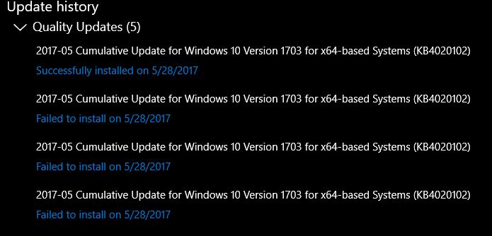 Cumulative Update KB4020102 Windows 10 v1703 Build 15063.332 - Page 11 ... Cumulative Update KB4020102 Windows 10 v1703 Build 15063.332 - Page 11 ...