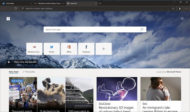 A first look at Microsoft’s new Chromium-powered Edge browser - Windows ... A first look at Microsoft’s new Chromium-powered Edge browser - Windows ...